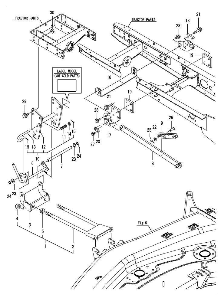 M60 FRONT LINK (SA221) — BRIM:PARTS_YANMAR