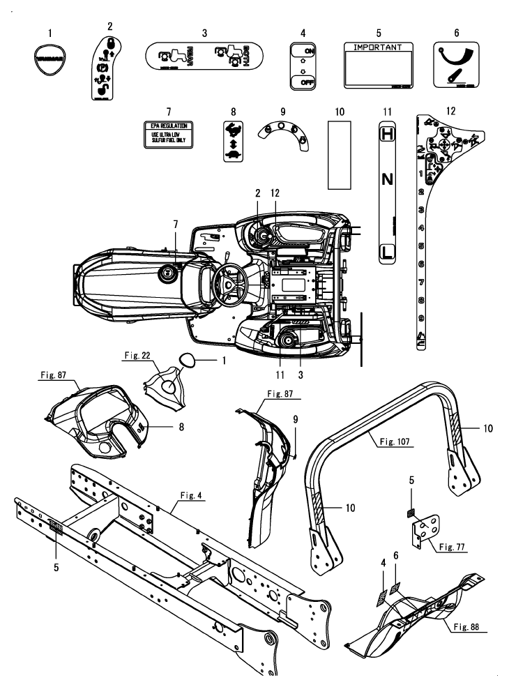 SA425 ACCELERATOR LABEL — BRIM:PARTS_YANMAR